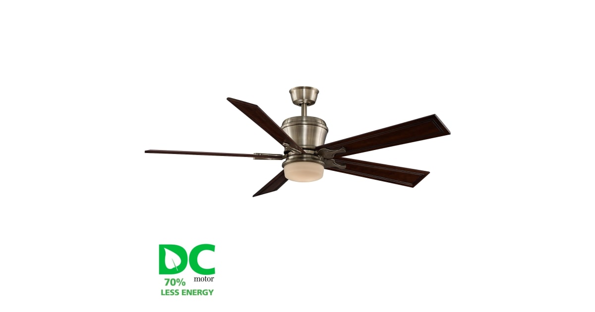 Fanimation Sandella 60" 5 Blade DC Ceiling Fan - Dark Cherry Blades, Up ...