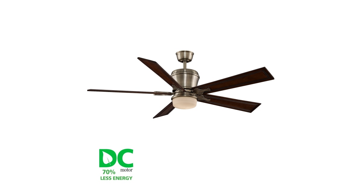 Fanimation Sandella 60" 5 Blade DC Ceiling Fan - Rich Cognac Blades, Up ...