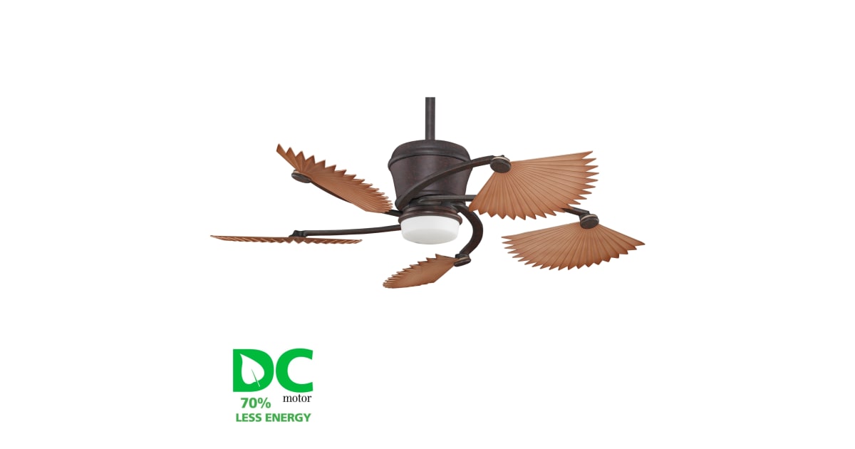 Fanimation Sandella 52" 5 Blade DC Ceiling Fan - Chinese Palm Blades ...