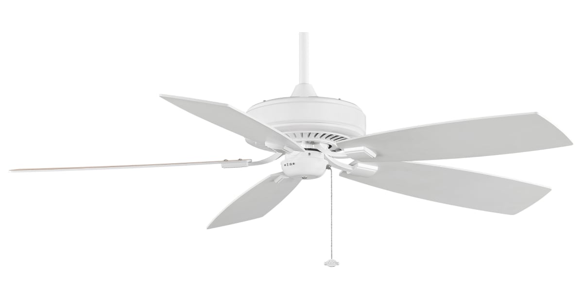 Fanimation TF710WH Edgewood Deluxe 60" 5 Blade Smart Indoor Ceiling Fan ...
