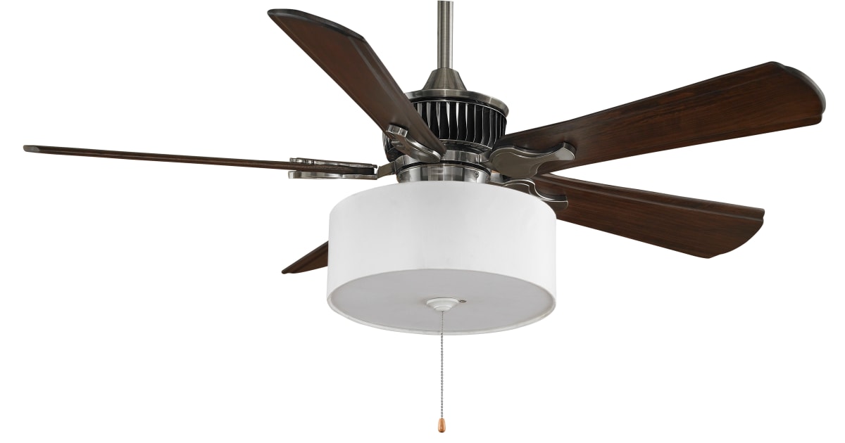 Fanimation Louvre 5 Blade 52" Ceiling Fan - Blades, Light Kit and ...