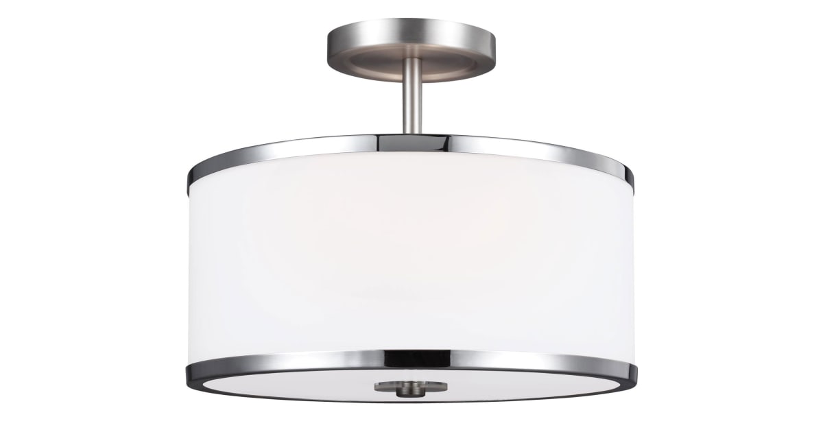 Feiss SF335SN/CH Prospect Park 2 Light Semi-Flush Ceiling Fixture ...