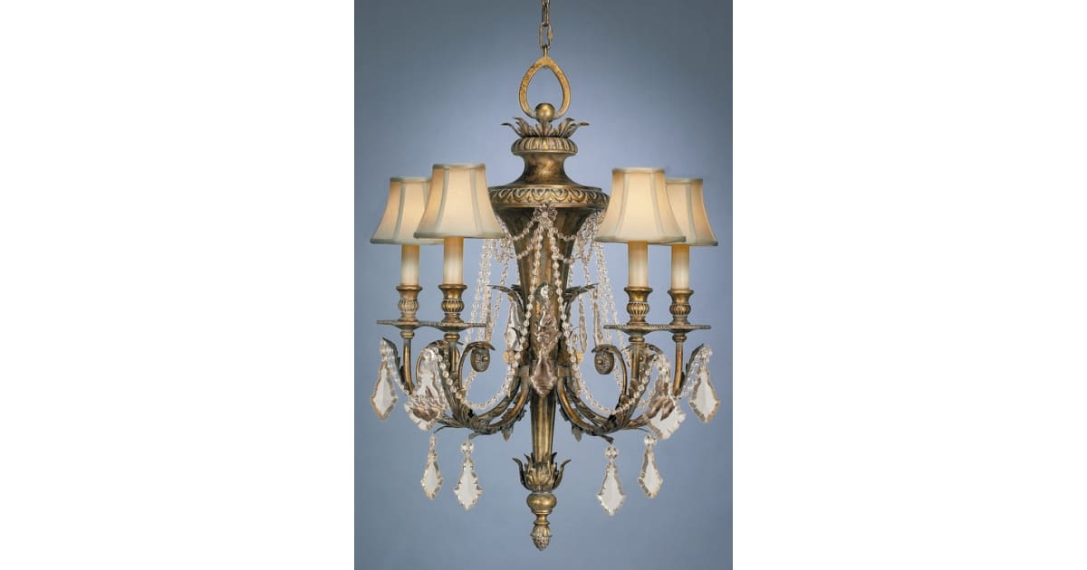 Fine Art Crystal 5 Light Up Lighting Chandelier from the Verona ...