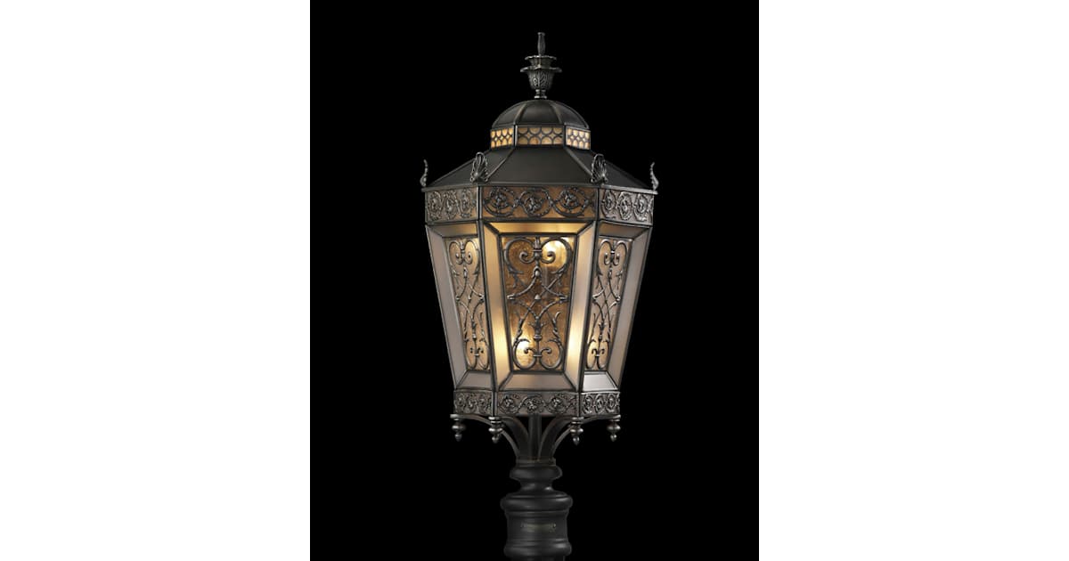 Fine Art Six Light Post Mount Outdoor Lantern from the Conservatory ...
