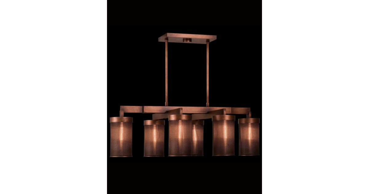 Fine Art 6 Light Down Light Chandelier from the Copper Veil Collection ...