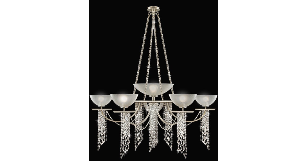 Fine Art Crystal 5 Light Chandelier from the Cascades Collection ...