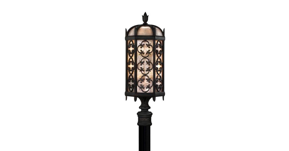 Fine Art Handcrafted Lighting 541480ST Costa del Sol Three-Light Post ...