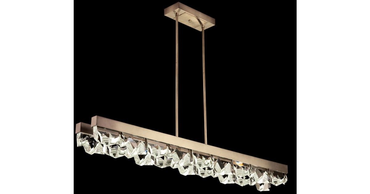 Fine Art Handcrafted Lighting 927440-3ST Strata 55" Wide LED Crystal Linear Pendant | Ferguson Home