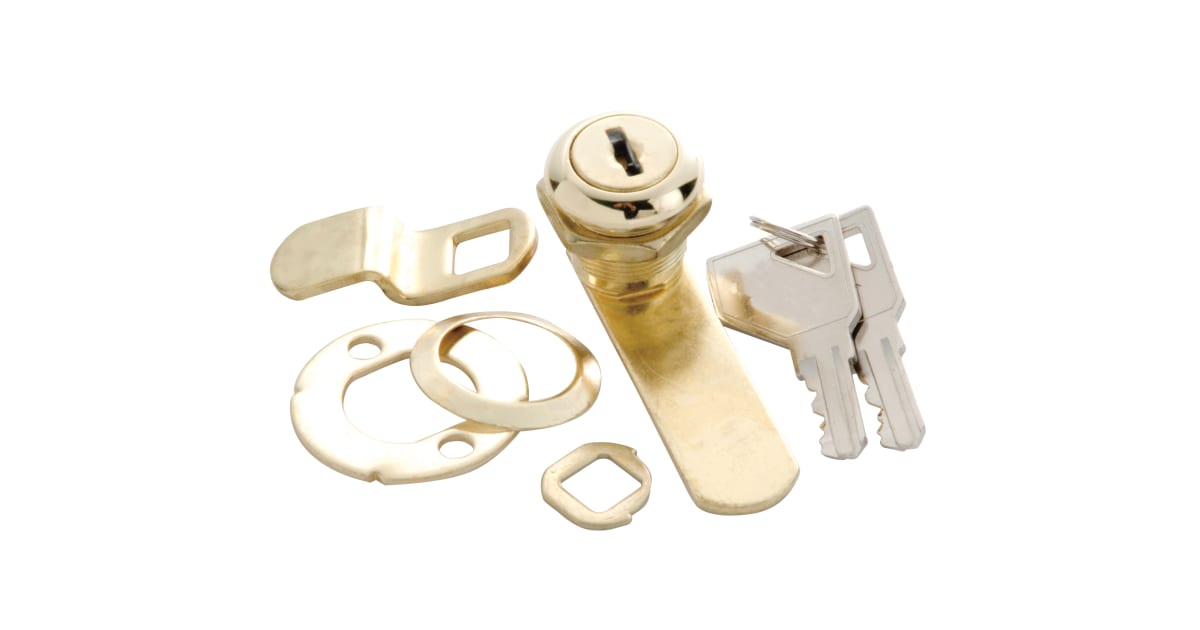 First Watch 1258-PB 5/8" Keyed Utility Cam Lock for Cabinets or Drawers ...