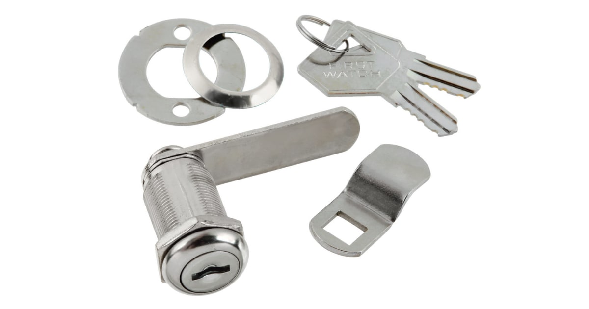 First Watch 1385-601 1-1/8" Keyed Utility Cam Lock for Cabinets or ...