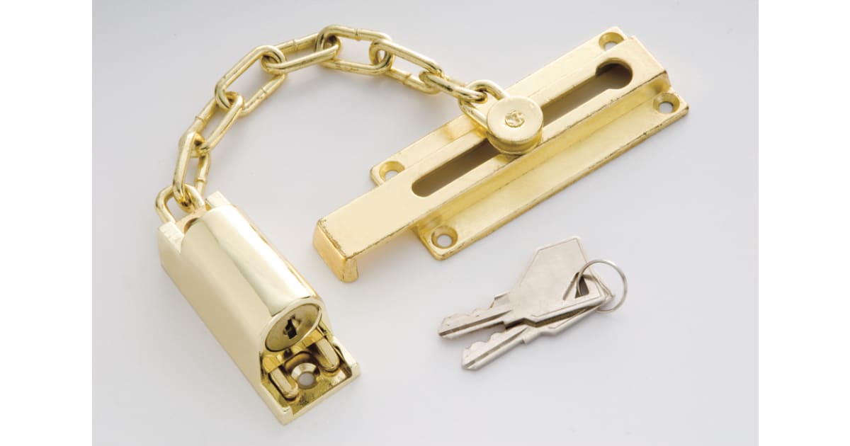 First Watch 1800 Keyed Entry Chain Door Guard with 2" Opening Feature ...