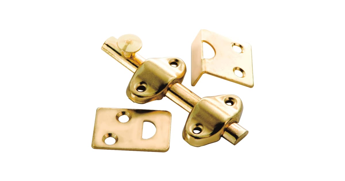 First Watch 1848-PB 3" Brass Slide Surface Bolt for Flush or Recessed ...
