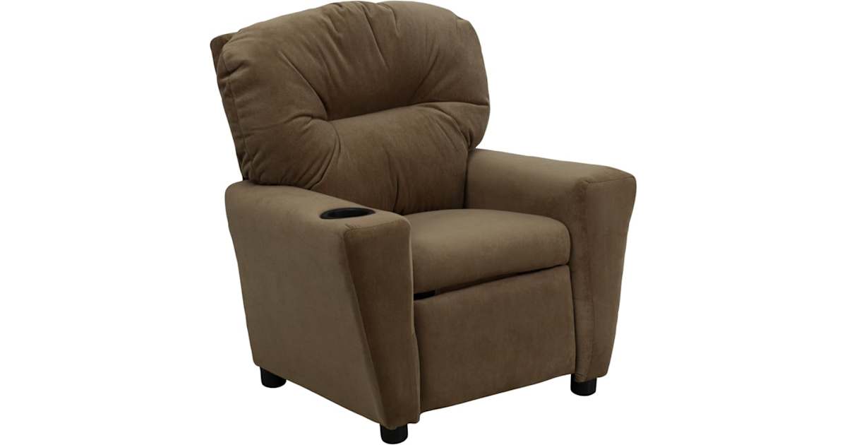 Flash Furniture FFIF64714BWN 28 Inch Tall Wood Framed Microfiber ...