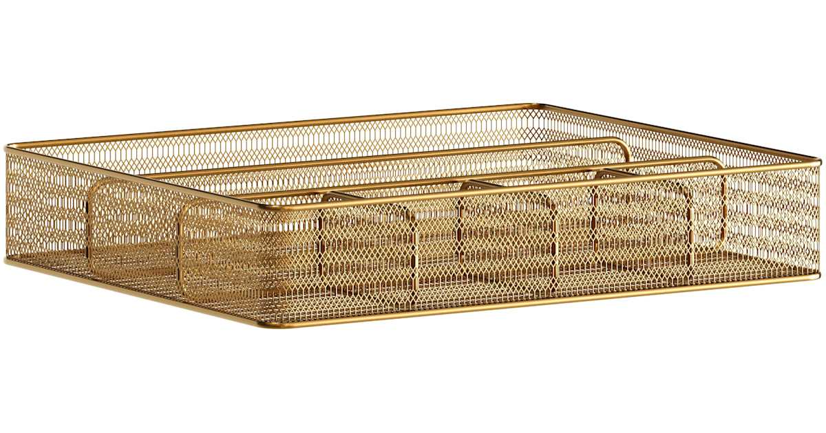 Flash Furniture HH-OHD17-GLD-MS Ryder 2-1/4" Tall Office Organizer with ...