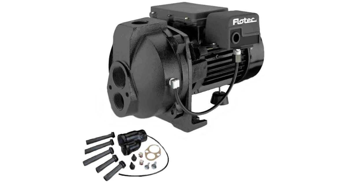 FloTec FP4210 10 GPM 1 HP Cast Iron Convertible Jet Pump with Injector ...