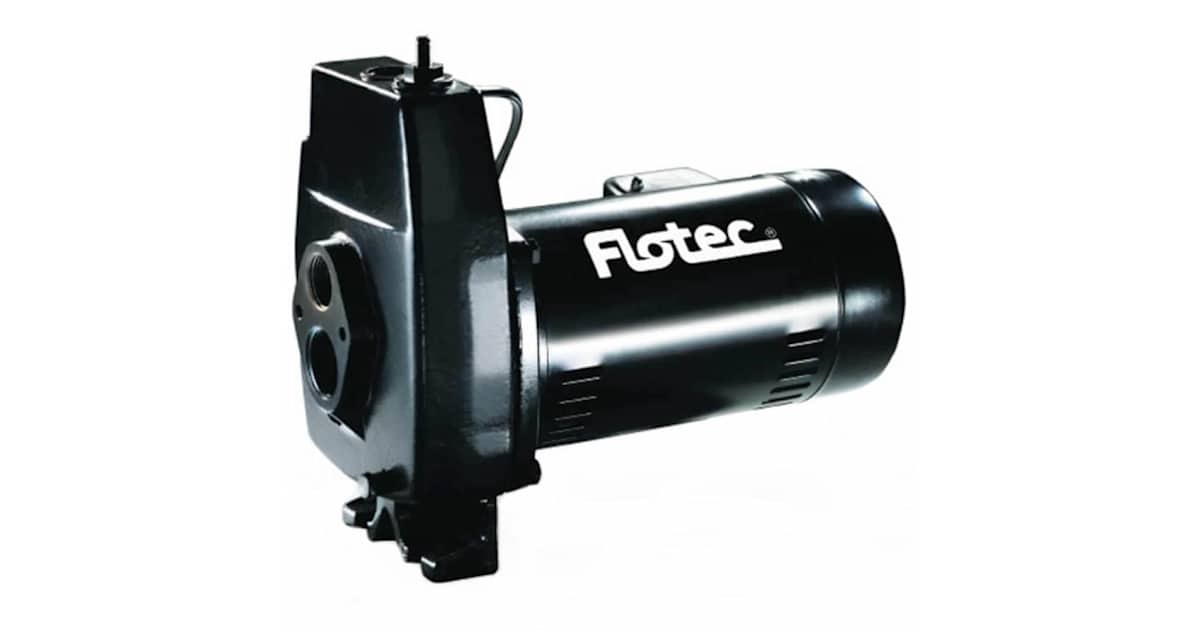 FloTec FP4212-08 5.9 GPM 1/2 HP Cast Iron Convertible Jet Pump ...