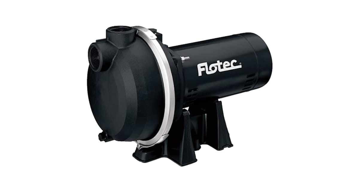 FloTec FP5162-08 55 GPM 1 HP Self-Priming Thermoplastic Sprinkler Pump ...