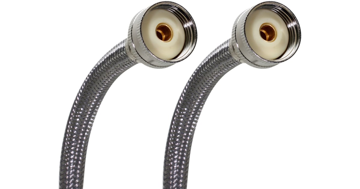 Fluidmaster 9WM60P2HE 60" Washing Machine Connection Hose, 3/4" x 3/4 ...