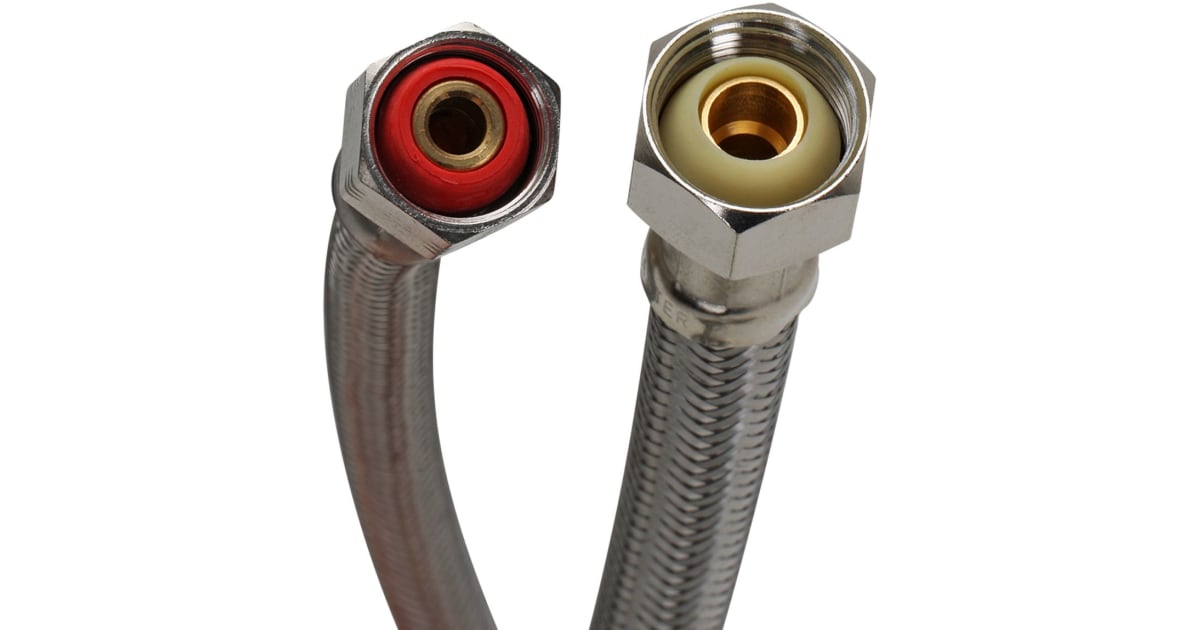 Fluidmaster PRO3F20 20" Faucet Connection Hose, 1/2" Female Compression ...