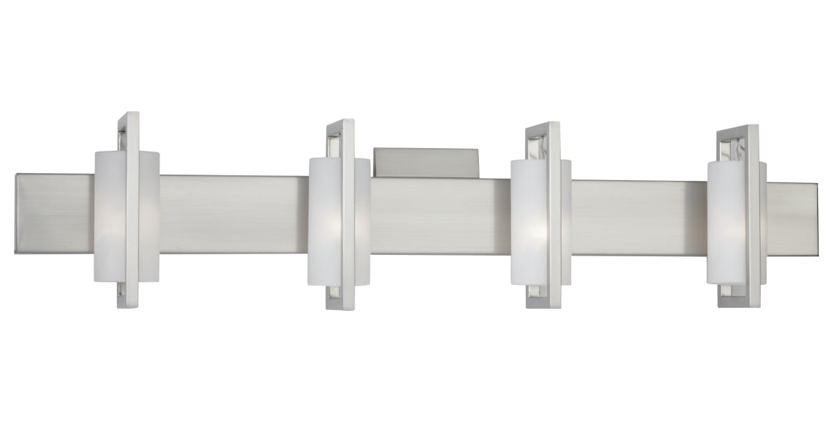 Forecast Lighting F479136 32" Four Light Bathroom Fixture with Etched ...