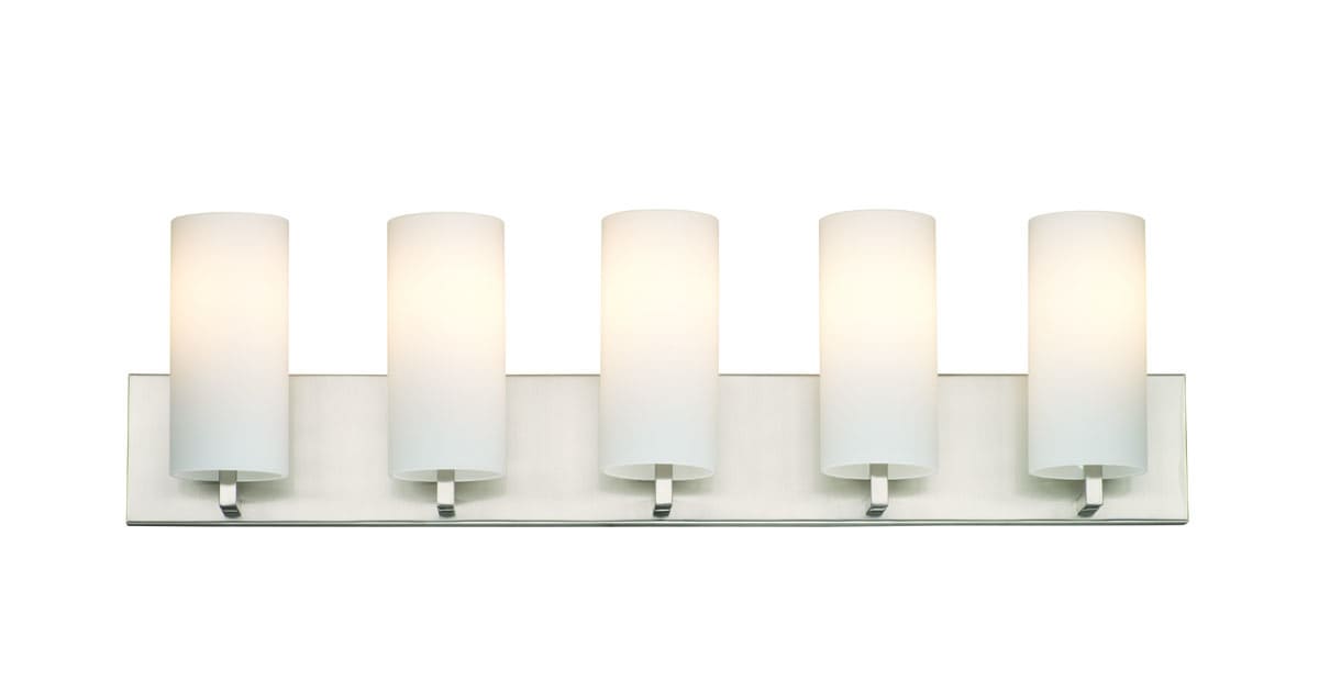 Forecast Lighting F450836 5 Light Bathroom Fixture with Etched White ...