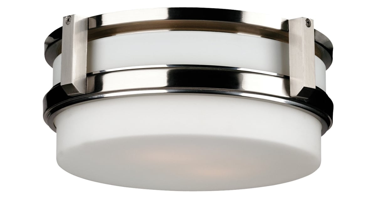 Forecast Lighting F611036 2 Light 12" Wide Flush Mount Ceiling Fixture ...