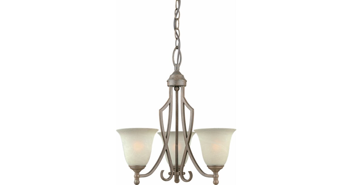 Forte Lighting 2338-03-17 Contemporary / Modern 3 Light Mini Chandelier ...