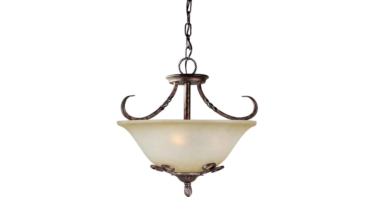 Forte Lighting 2413-03-27 16.25Wx15.5H Semi-Flushmount Ceiling Fixture ...