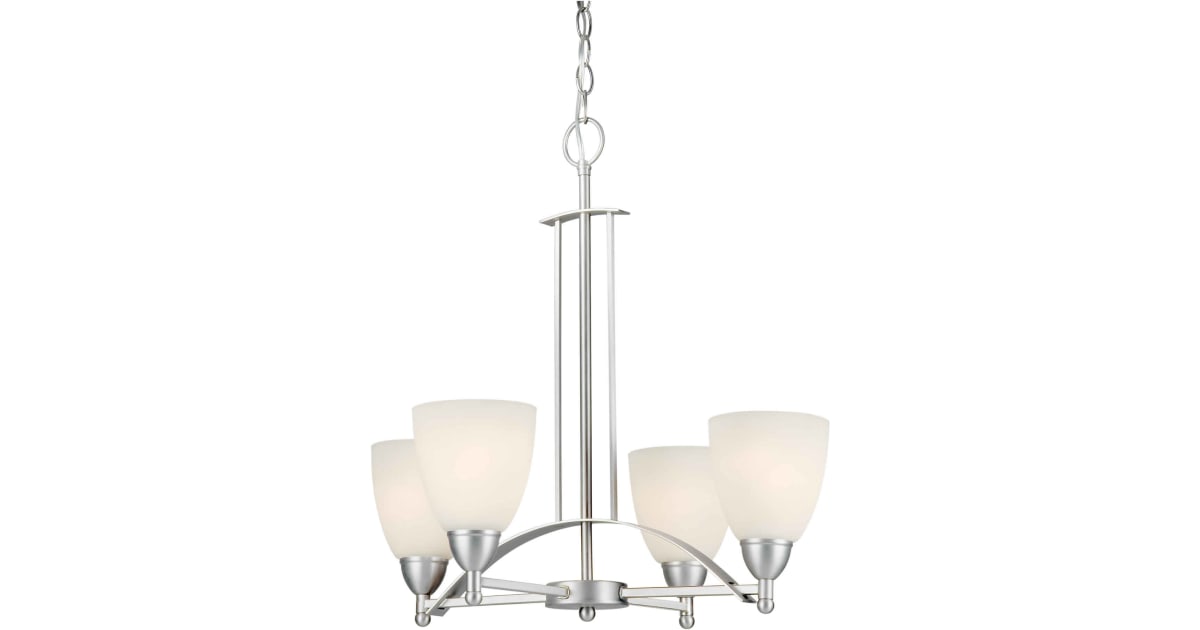 Forte Lighting 2423-04-55 22Wx22H 4 Sigle Tier Light Chandelier ...