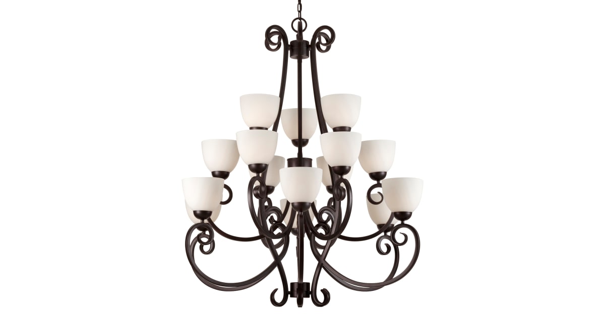 Forte Lighting 2250-15-32 Sutter 15 Light 42" Wide Chandelier ...