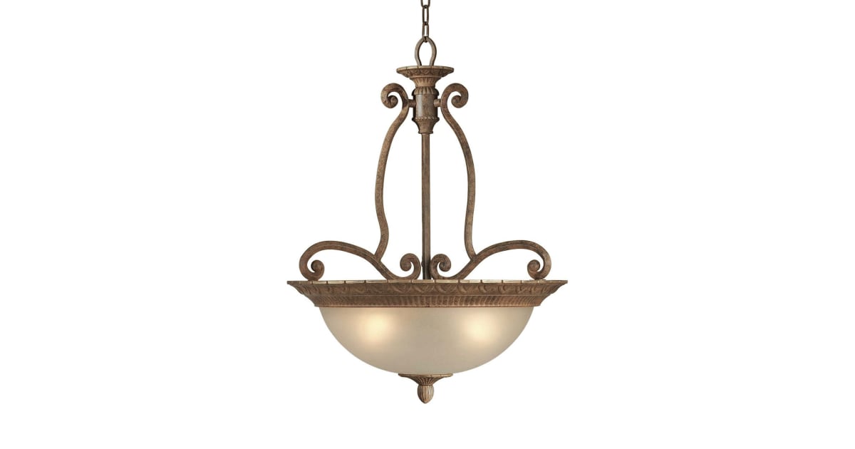 Forte Lighting 2433-04-17 4 Light 22" Wide Pendant with Shaded Umber ...