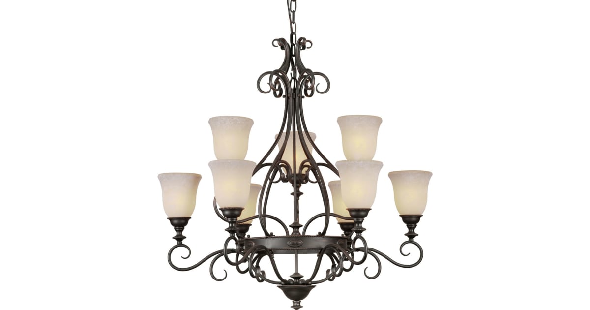 Forte Lighting 2539-09-64 9 Light 2 Tier Chandelier | Build.com