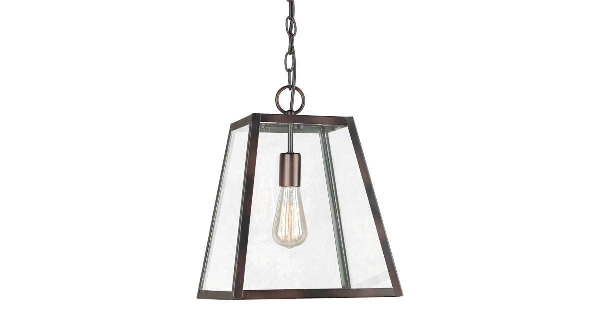Forte Lighting 2652-01-32 Single Light 12" Wide Pendant with Clear ...