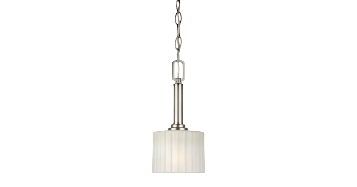 Forte Lighting 2695-01-55 Single Light 6" Wide Mini Pendant with Satin ...