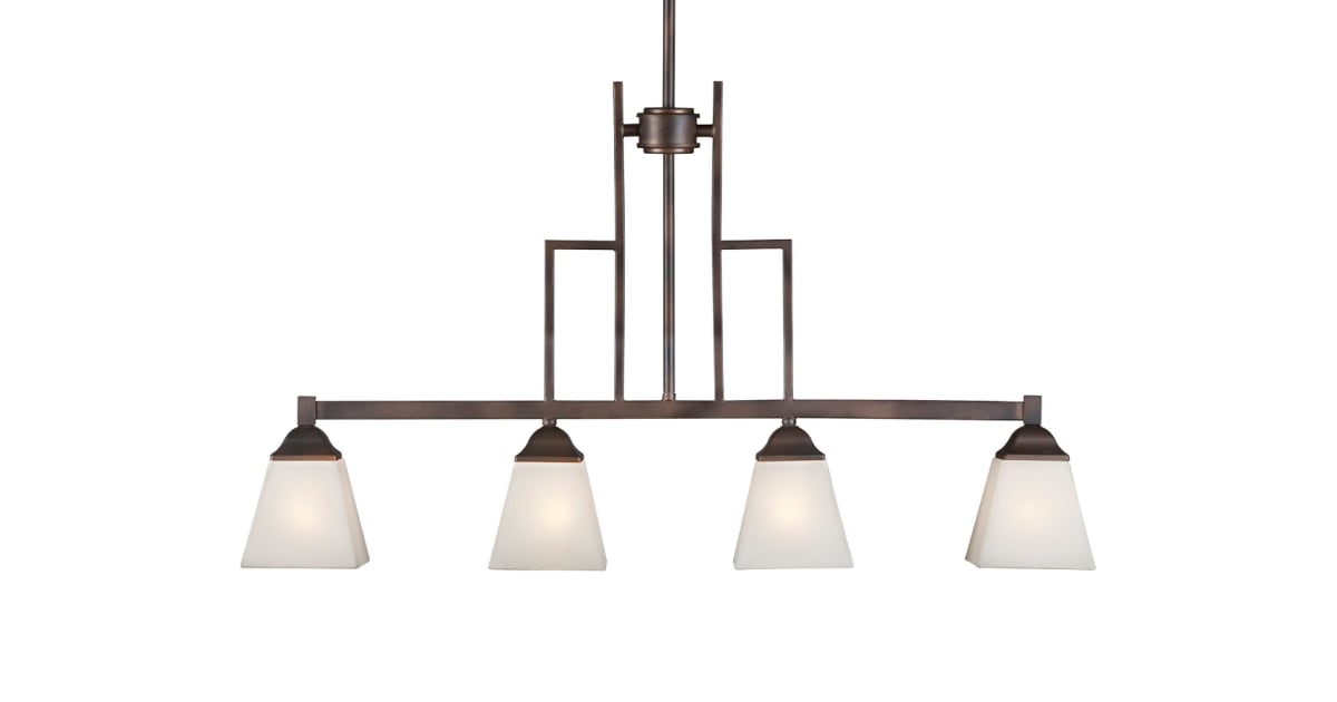 Forte Lighting 2784-04-32 4 Light 35" Wide Linear Chandelier with Satin ...