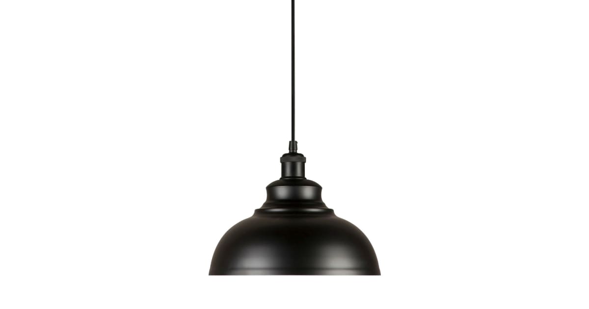 Forte Lighting 7690-01-04 Single Light 12" Wide Pendant with Metal ...