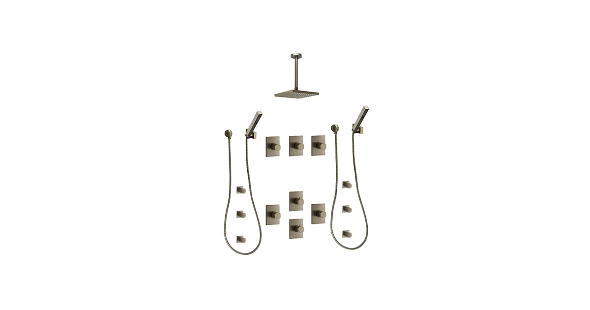 Fortis 84KIT08BN Scala Shower System with Rain Shower Head, 2 Hand ...