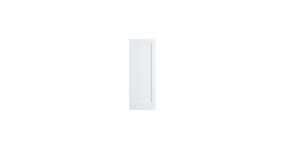 Frameport 3349578W Shaker 30 Inch by 80 Inch Flat 1 Panel Interior Slab ...