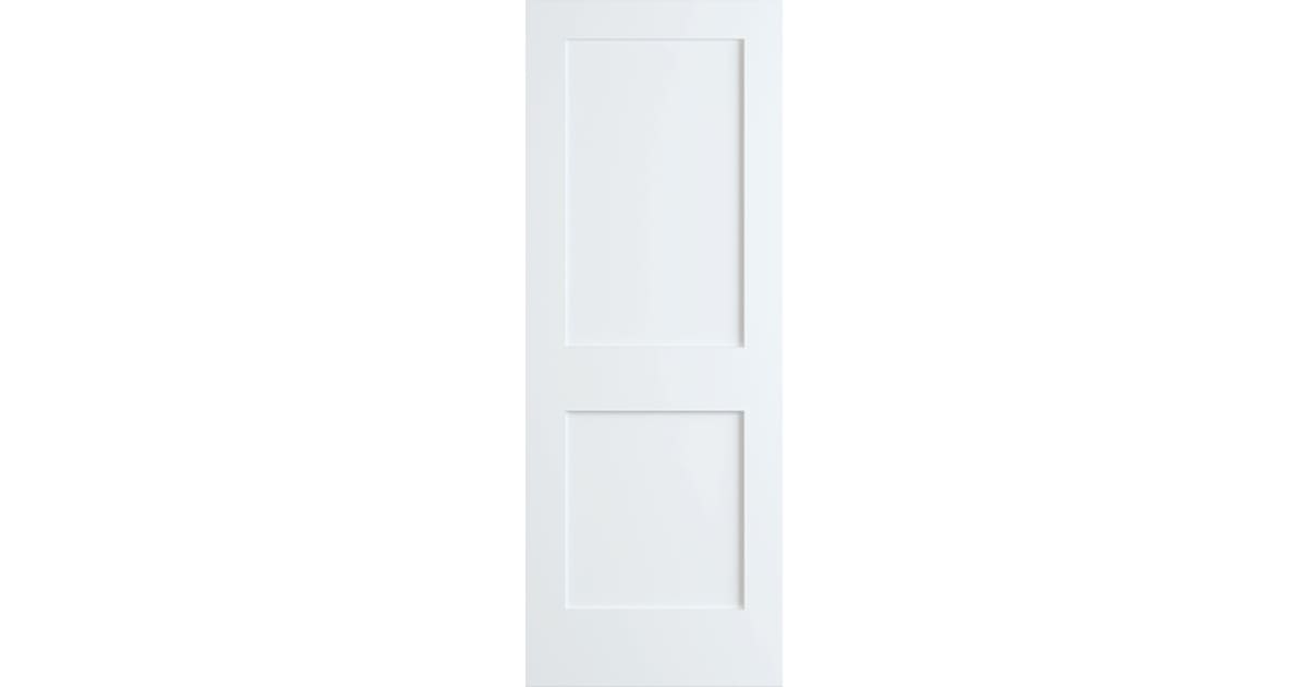 Frameport FA_3339025W Shaker 36 Inch by 96 Inch Flat 2 Panel Interior ...