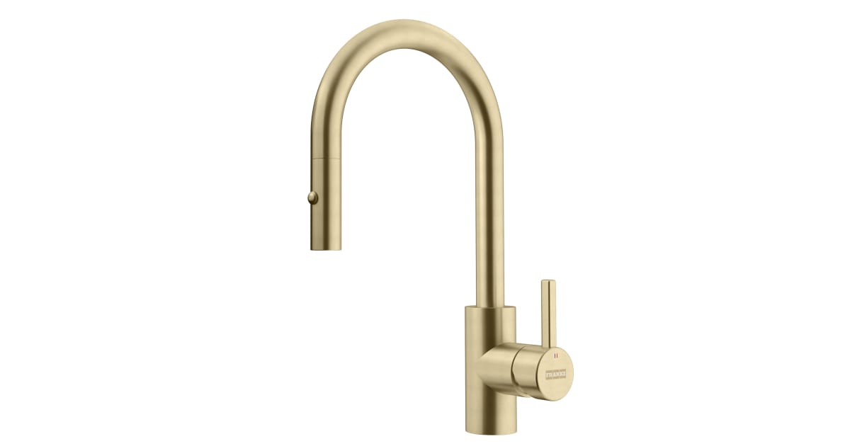 Franke EOS-PR-GLD Eos Neo 1.75 GPM Single Hole Pull Down Kitchen Faucet ...