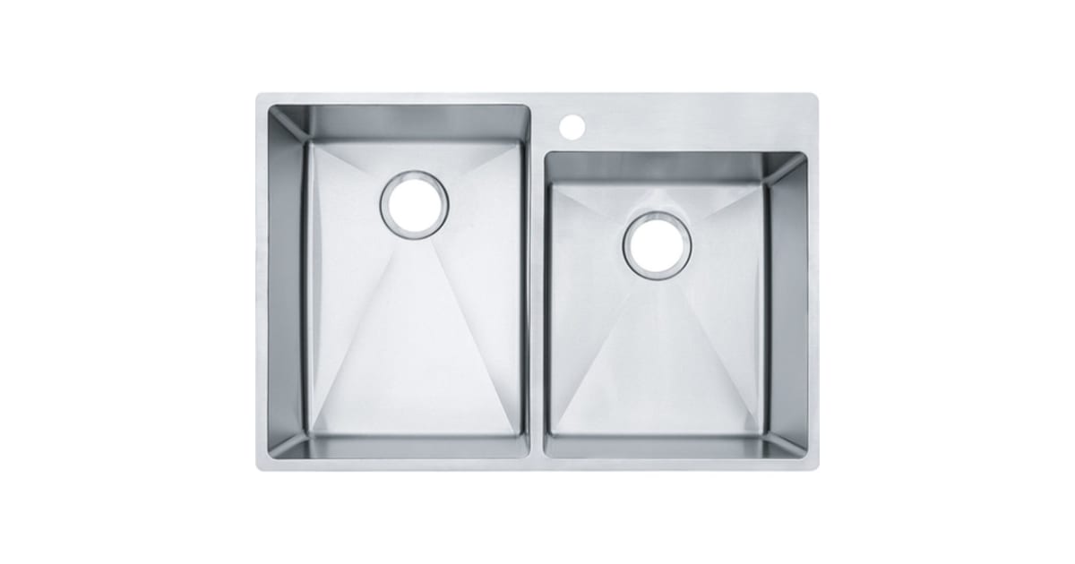 Franke HFO3322-1 33-7/16" Drop In Triple Basin Stainless Steel Kitchen ...