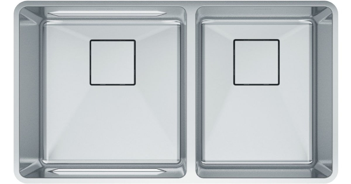 Franke PTX160-31 Pescara 32" Undermount Double Basin Stainless Steel ...