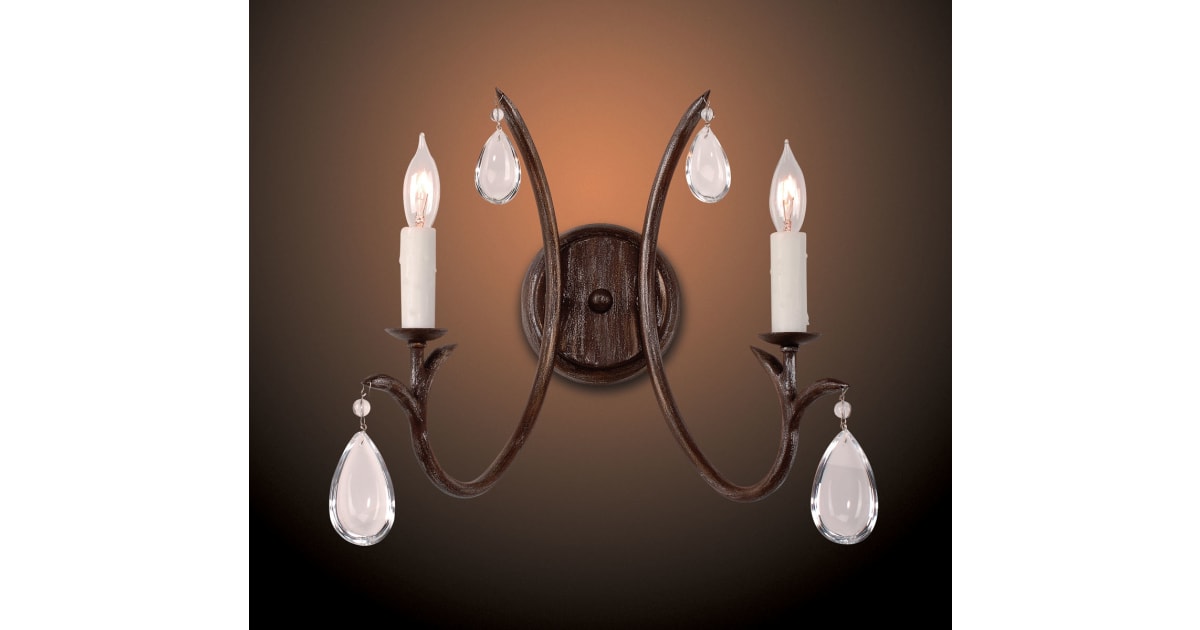 Fredrick Ramond 3406BGP Crystal Up Lighting Wall Sconce from the ...