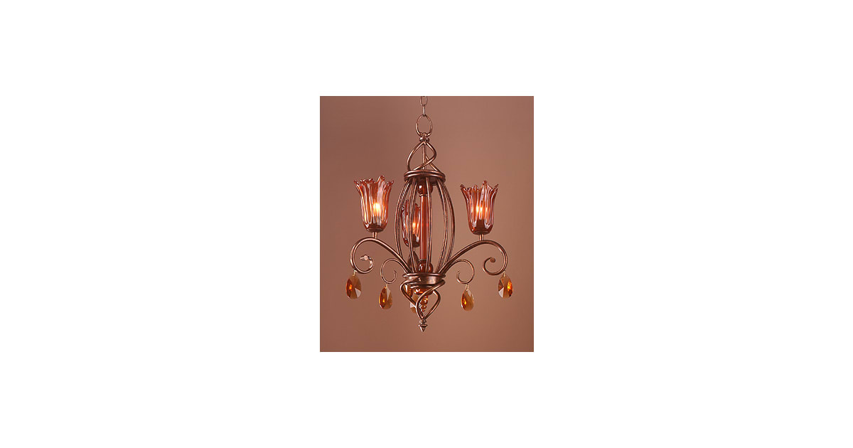 Fredrick Ramond 5757ACAM 3 Light Mini Chandelier from the Opus ...