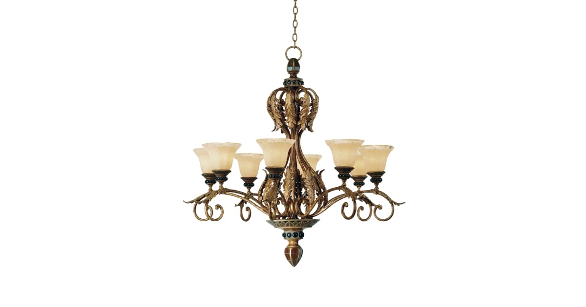 Fredrick Ramond FR49131FGO Eight Light Chandelier from the St. Tropez ...