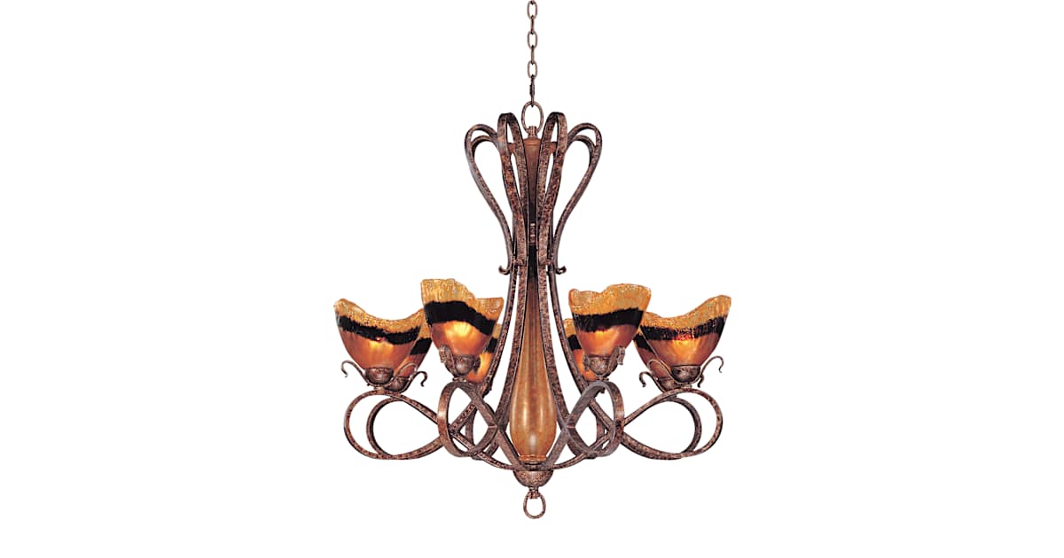 Fredrick Ramond FR49252APL Eight Light Chandelier from the Rhapsody ...