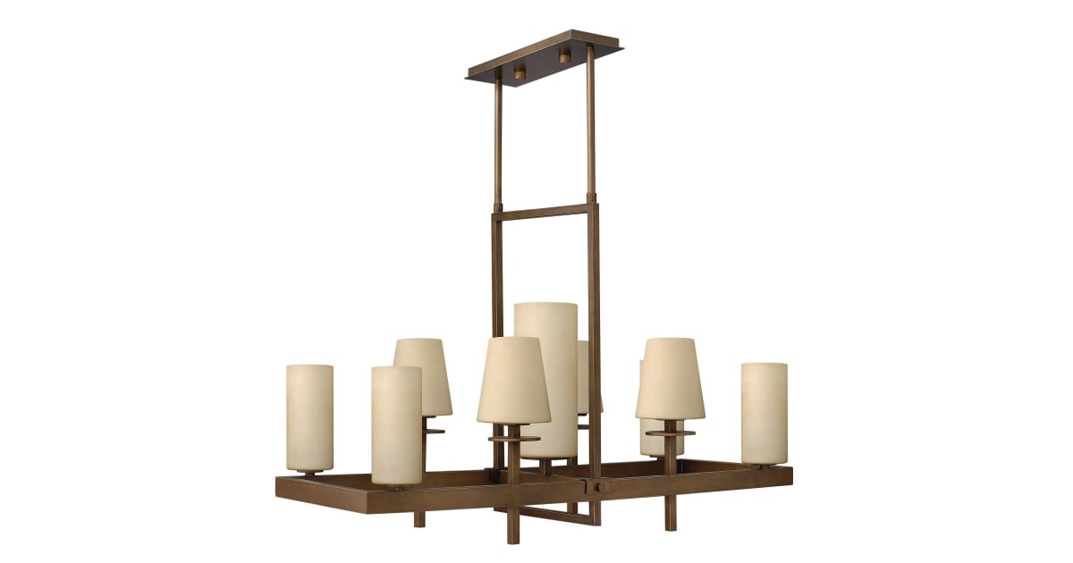 Fredrick Ramond FR40402PRN 9 Light 1 Tier Linear Chandelier from the ...