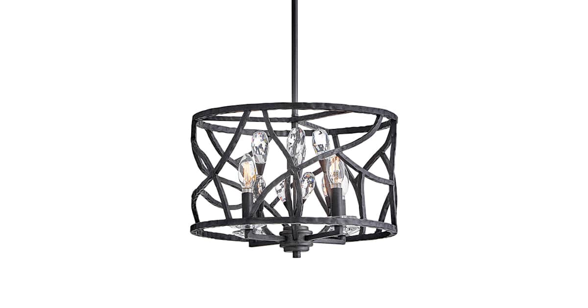 Fredrick Ramond FR46801BGR Eve 4 Light 16" Wide LED Crystal Pendant ...