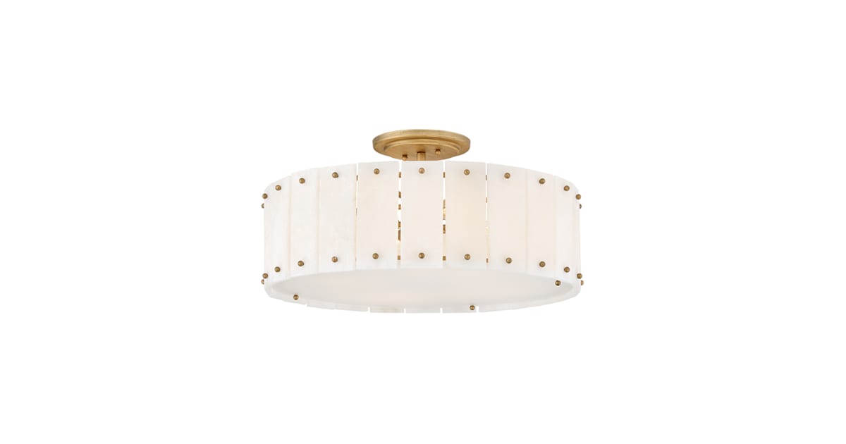 Fredrick Ramond FR47753BNG Simone 4 Light 21" Wide Semi-flush Drum ...