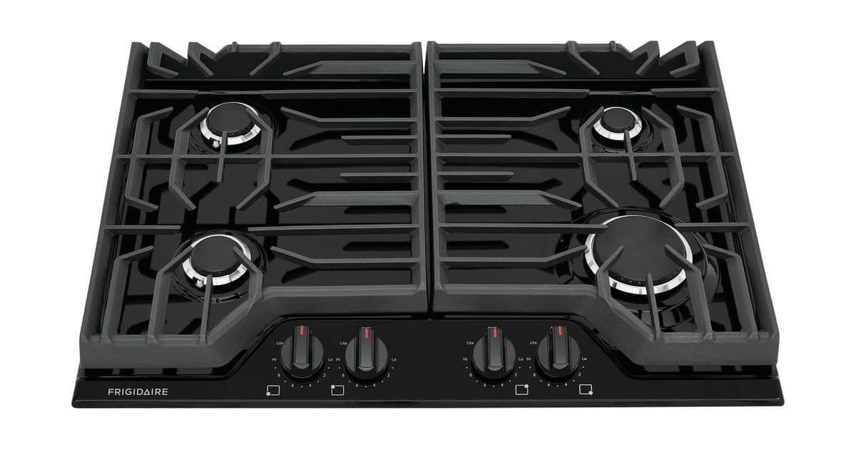 Frigidaire FCCG3027AB 30 Inch Wide 4 Burner Gas Cooktop with Simmer ...